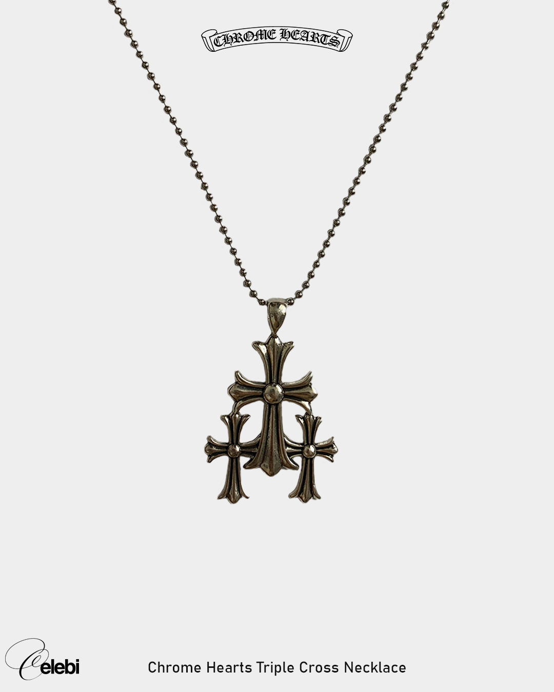 Chrome Hearts Triple Cross Necklace – Celebi